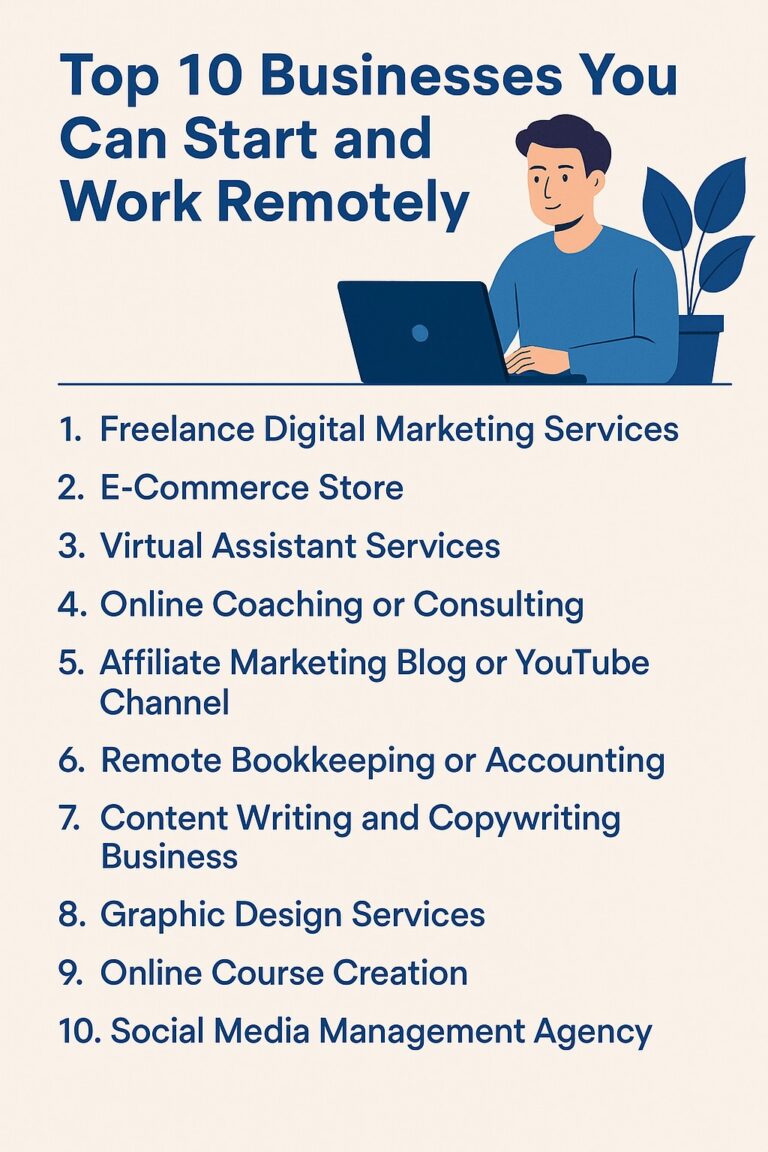 Top 10 Businesses You Can Start and Work Remotely in 2025 - YMA ...